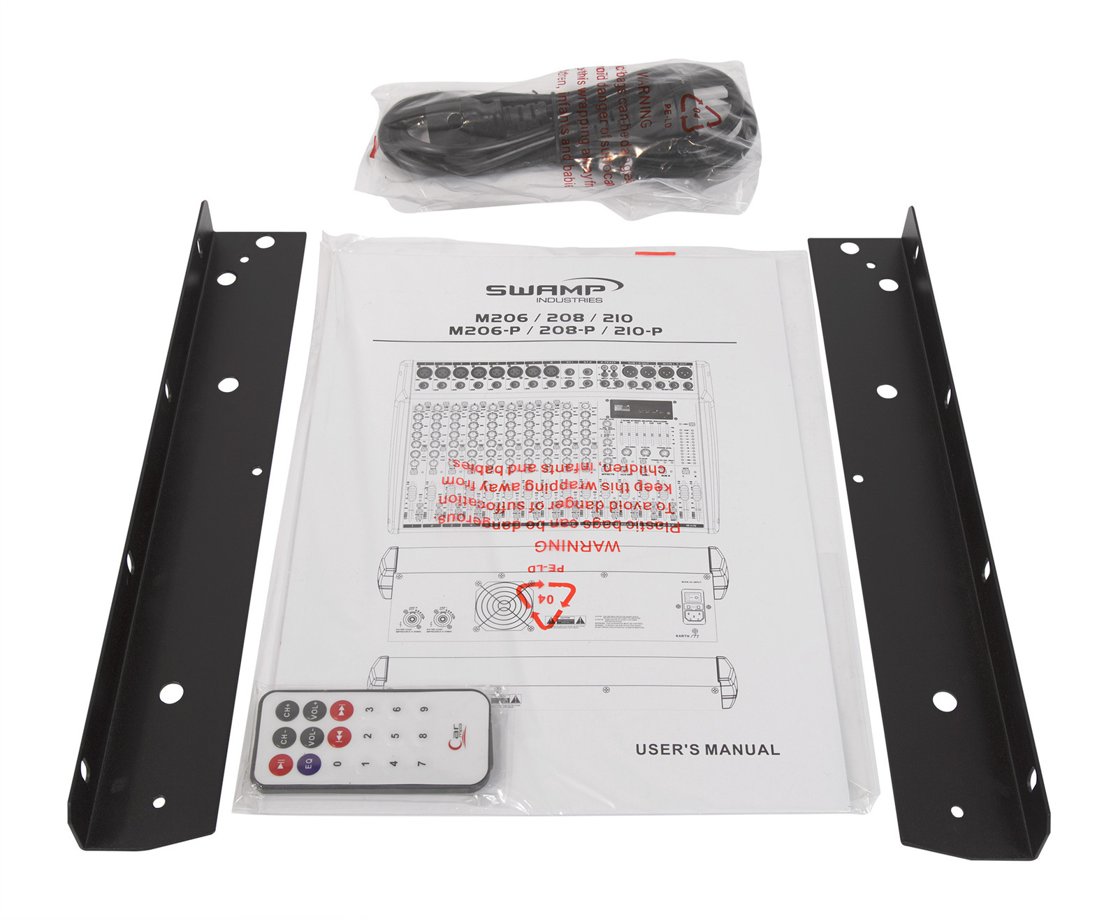 SWAMP 10 Channel Powered Mixing Desk - 2x 300W - 8 Mic Preamps ...