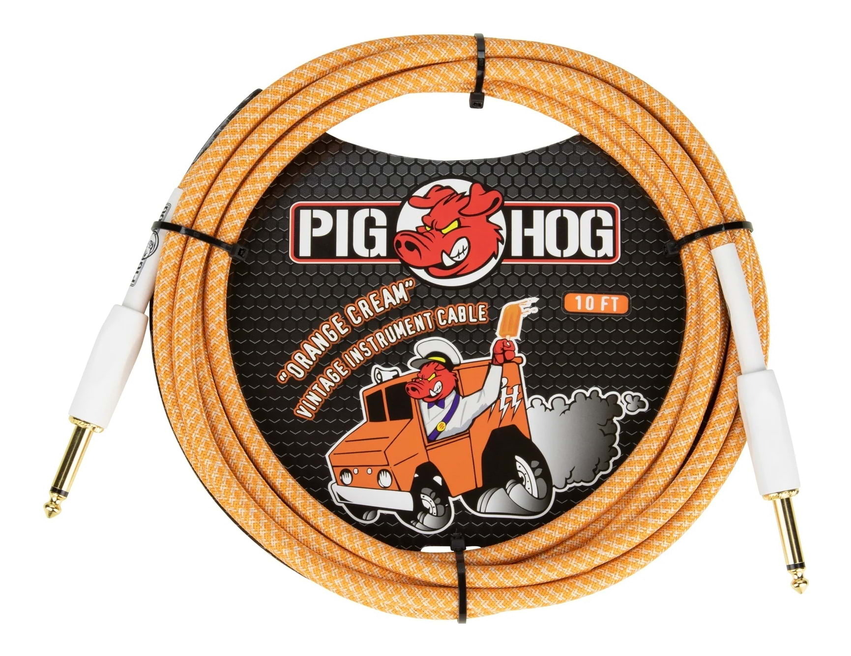 Pig Hog Orange Creme Woven Instrument Cable