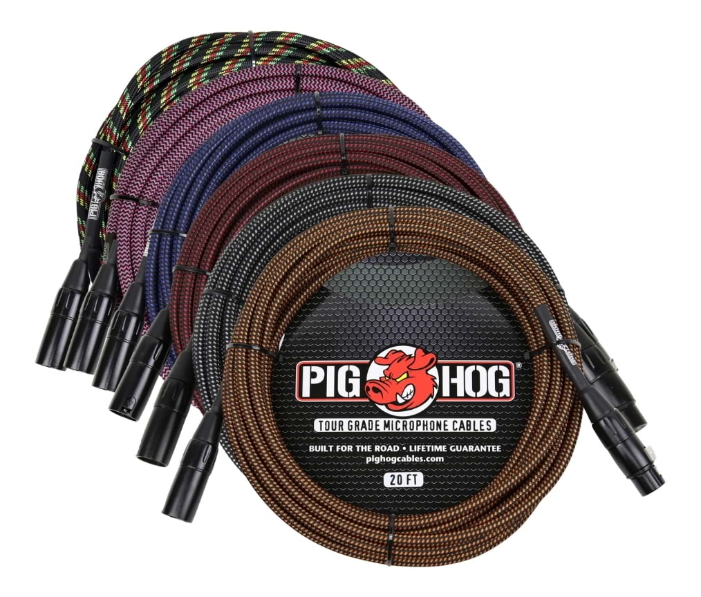 Pig Hog Vintage Series Woven XLR Microphone Cable - 20ft