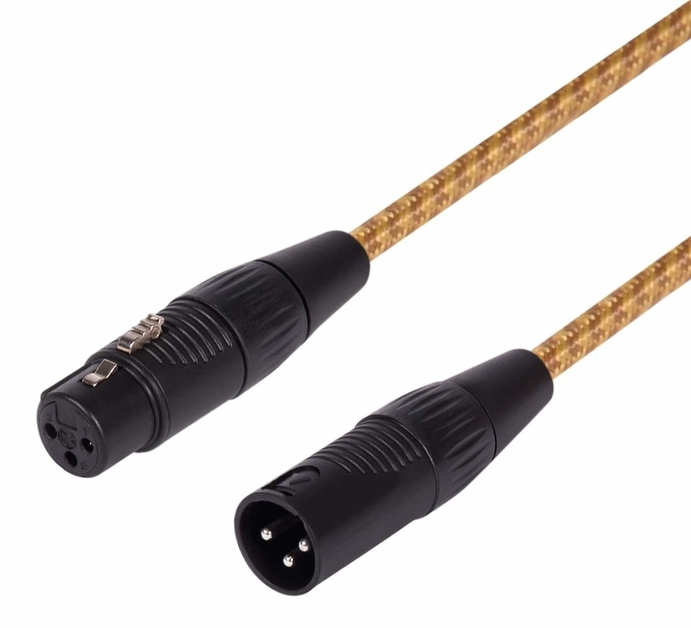 Balanced Tweed Microphone Cable - Black Plugs